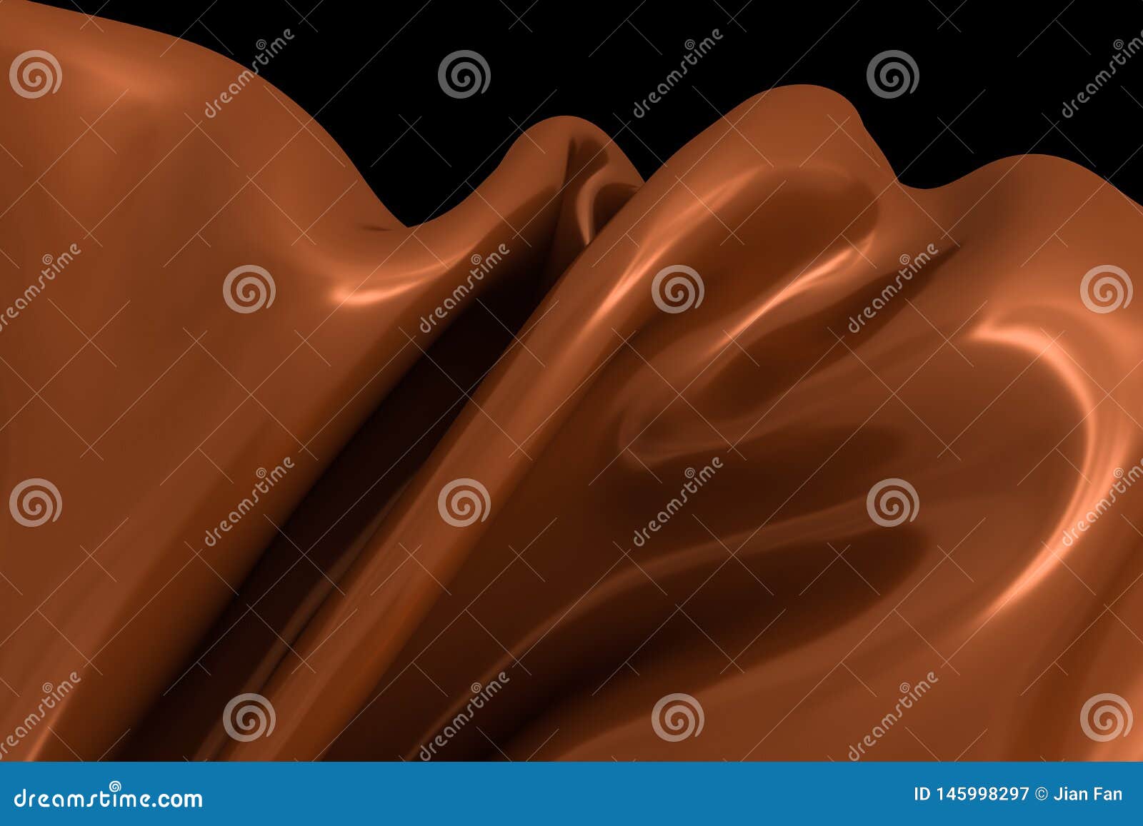 3d Rendering, Flowing Cloth Background Stock Illustration ...