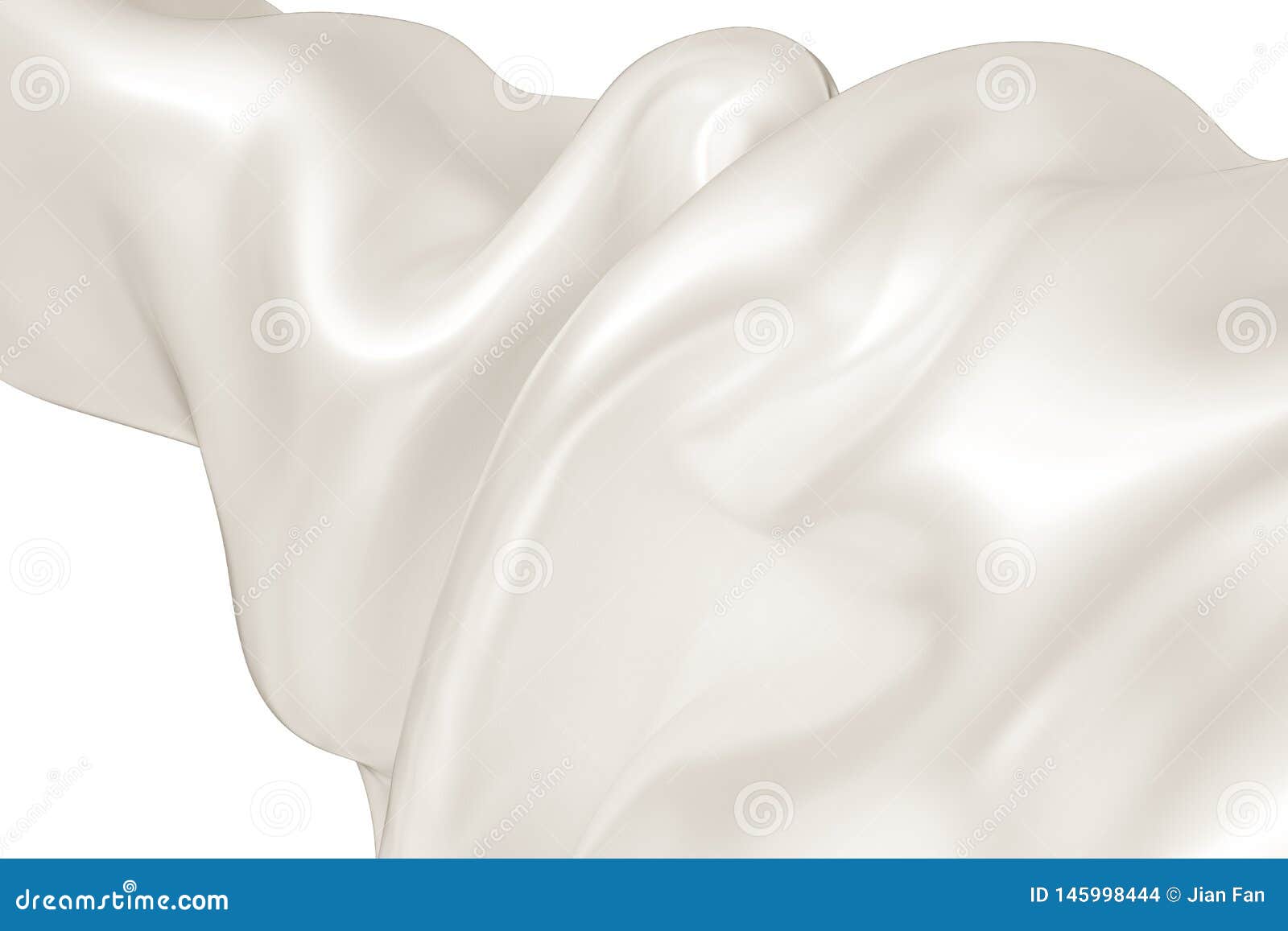 3d Rendering, Flowing Cloth Background Stock Illustration ...