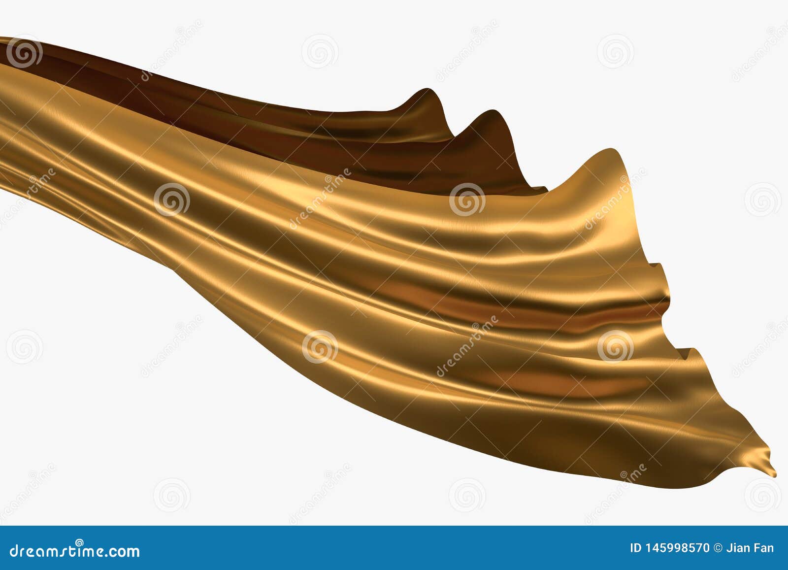 3d Rendering, Flowing Cloth Background Stock Illustration ...