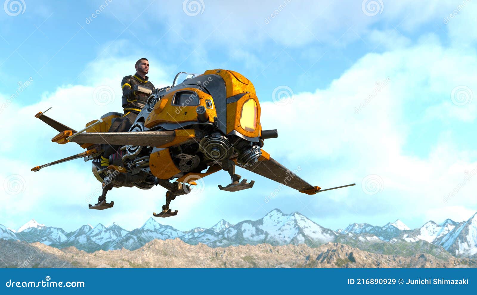 3D Rendering of Flying Airplane Stock Illustration - Illustration of ...