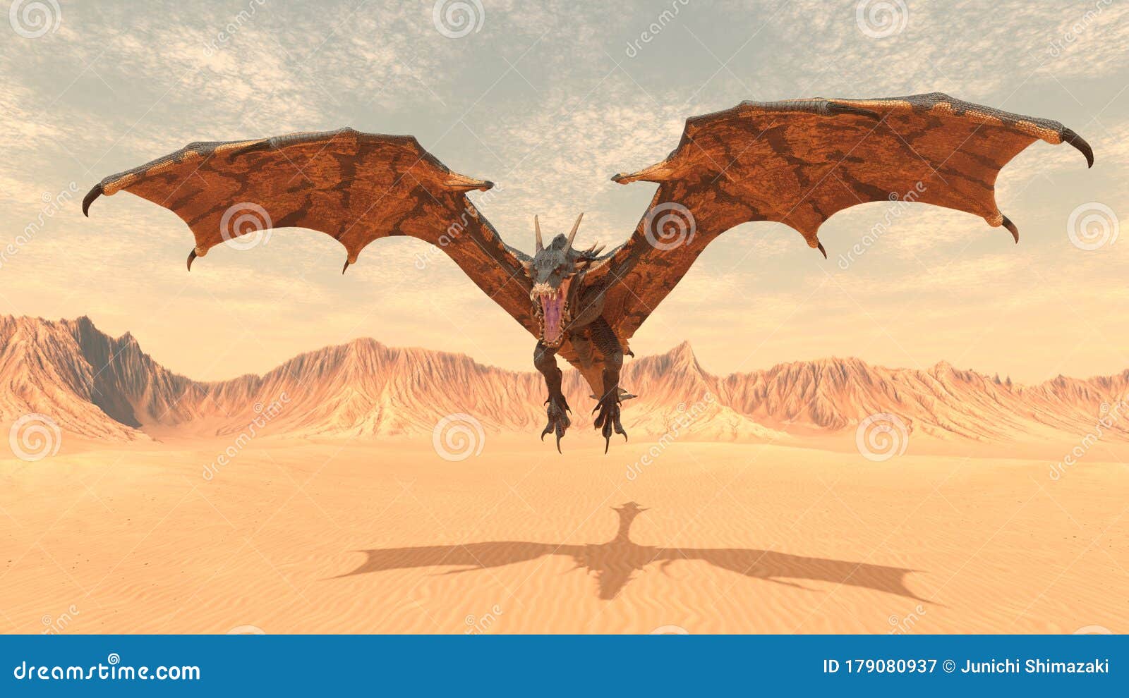 3D Rendering of Flying Dragon Stock Illustration - Illustration of tale ...