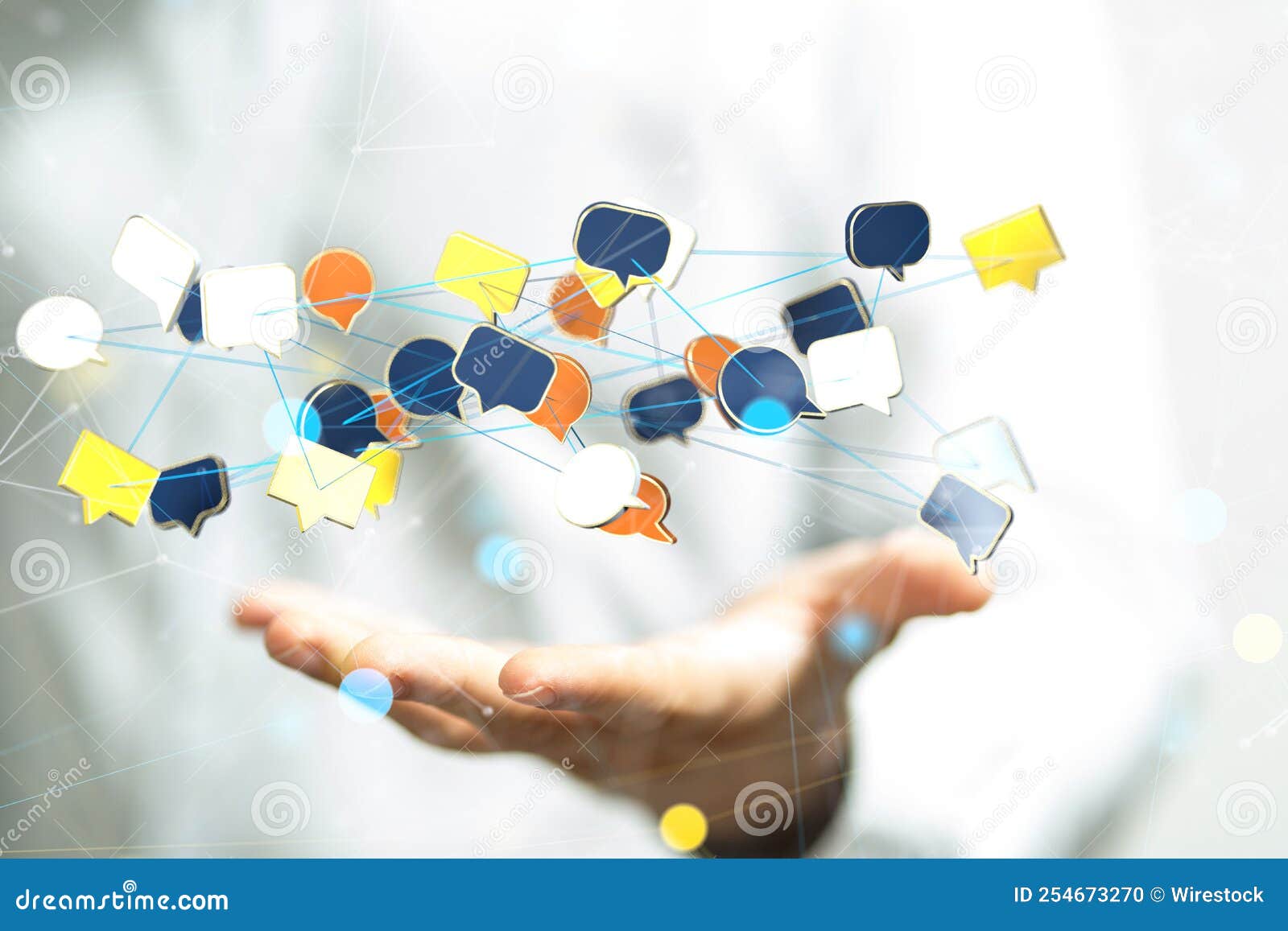 3D, Flying Email Icon. Email Communication Online Chat Business ...