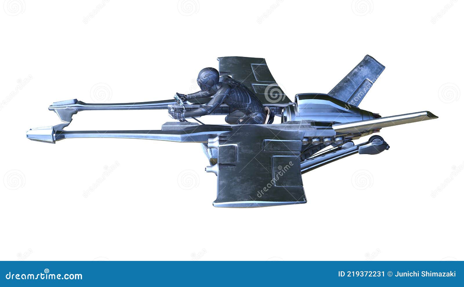 3D Rendering of Flying Machine Stock Illustration - Illustration of ...