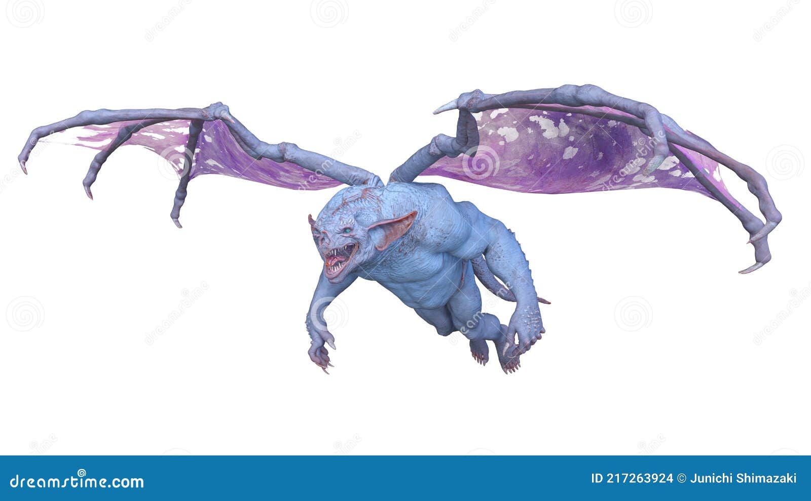 3D Rendering of Flying Monster Stock Illustration - Illustration of ...