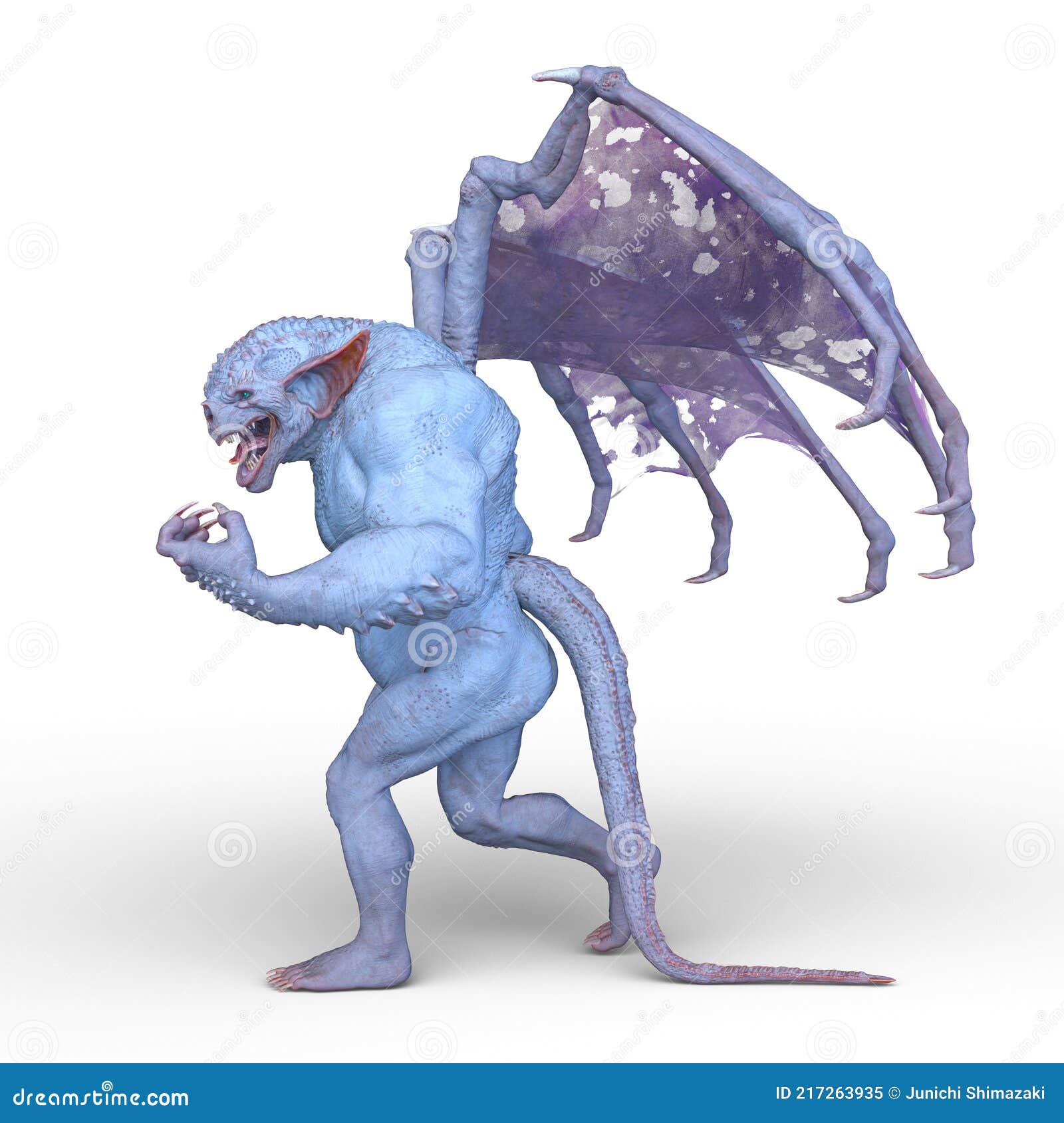 3D Rendering of Flying Monster Stock Illustration - Illustration of ...