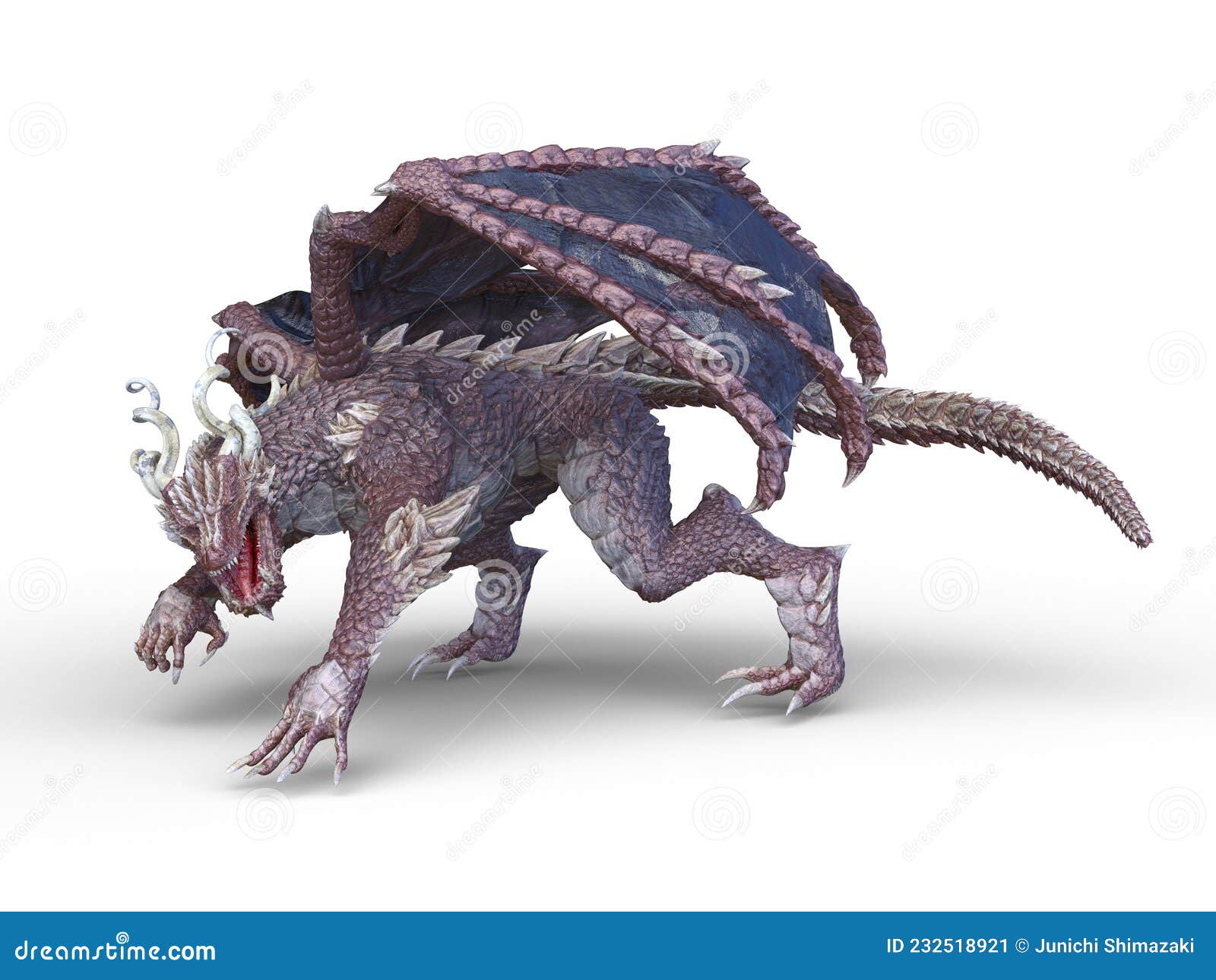3D Rendering of a Flying Monster Stock Illustration - Illustration of ...