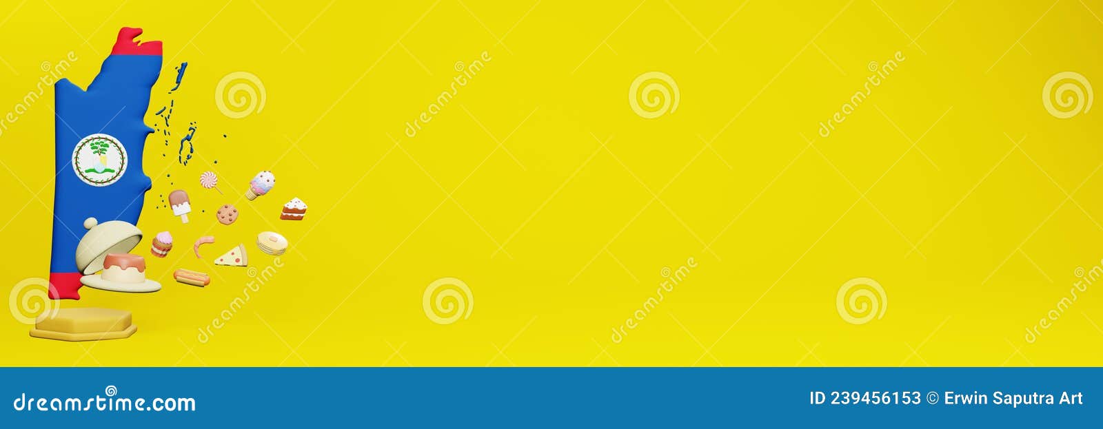 3d Rendering of Food Consumption in Belize Country for Data Display ...