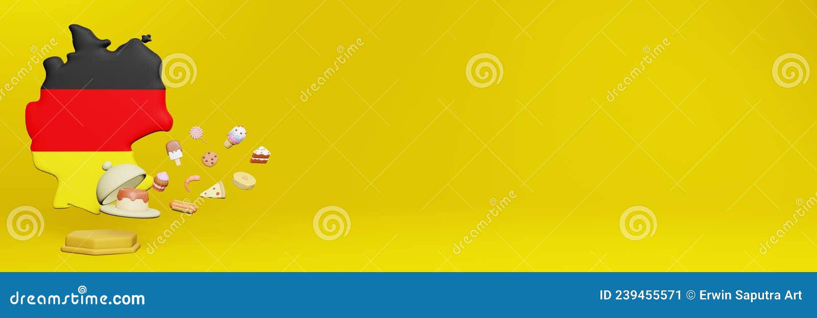 3d Rendering of Food Consumption in Germany Country for Data Display ...