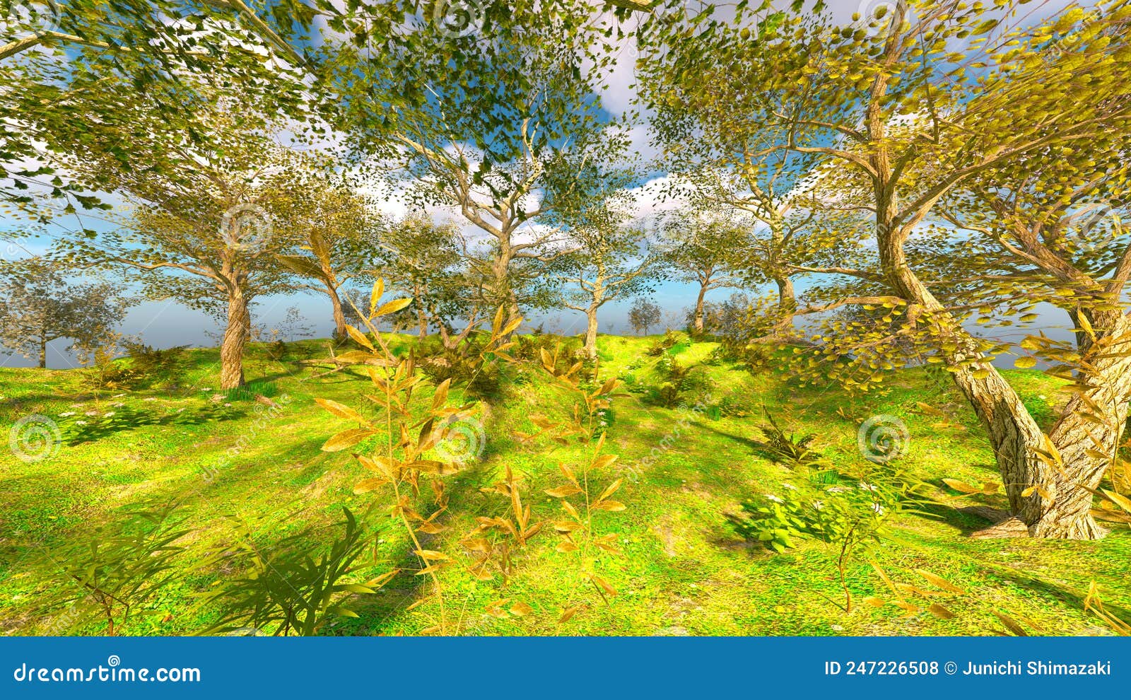 3D rendering of the forest stock illustration. Illustration of woods ...