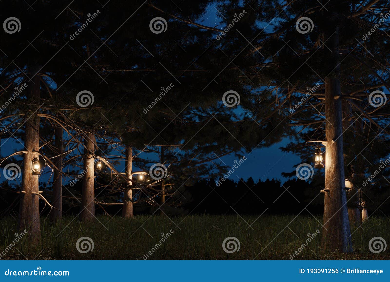 3d Rendering Of Lighten Square Frame Covered By Blue And Yellow ...