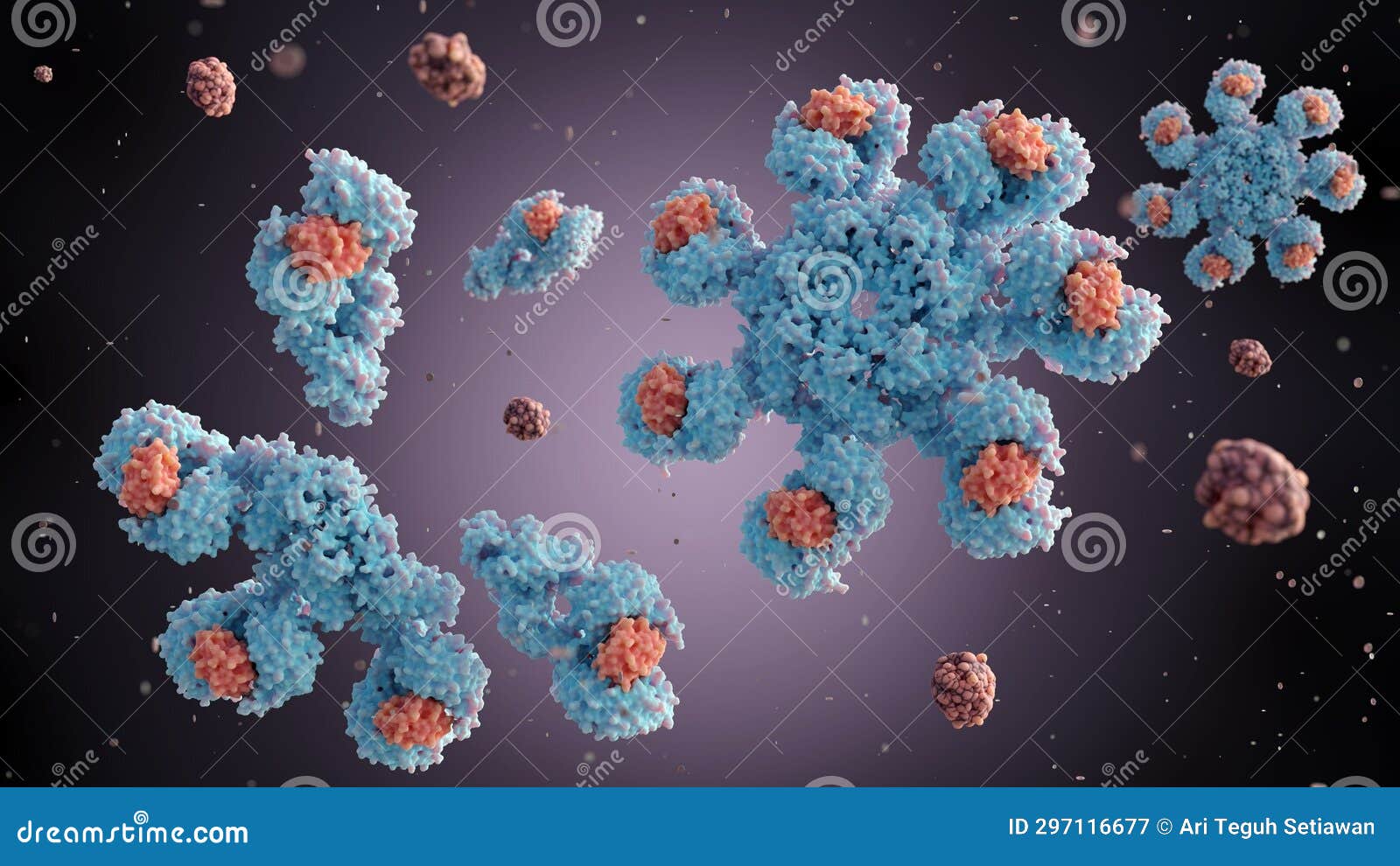 Forming Human Apoptosome Molecule or Apaf-1 Stock Image - Image of ...