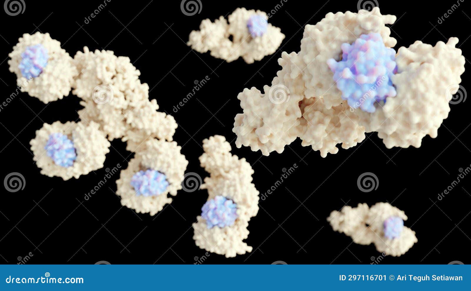 Forming Human Apoptosome Molecule of Apaf-1 Stock Illustration ...