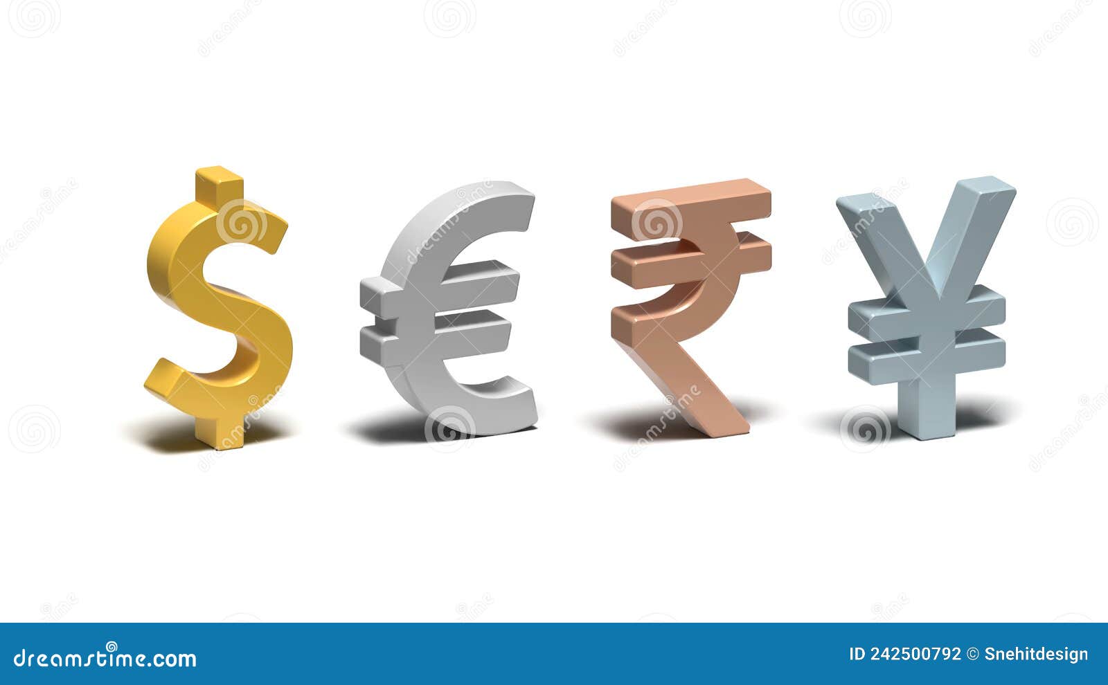 Different World Popular Currency Symbols Stock Vector - Illustration of ...