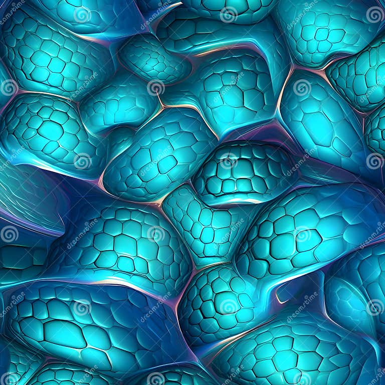 3D Rendering of a Fractal Background with a Blue Abstract Pattern Stock ...
