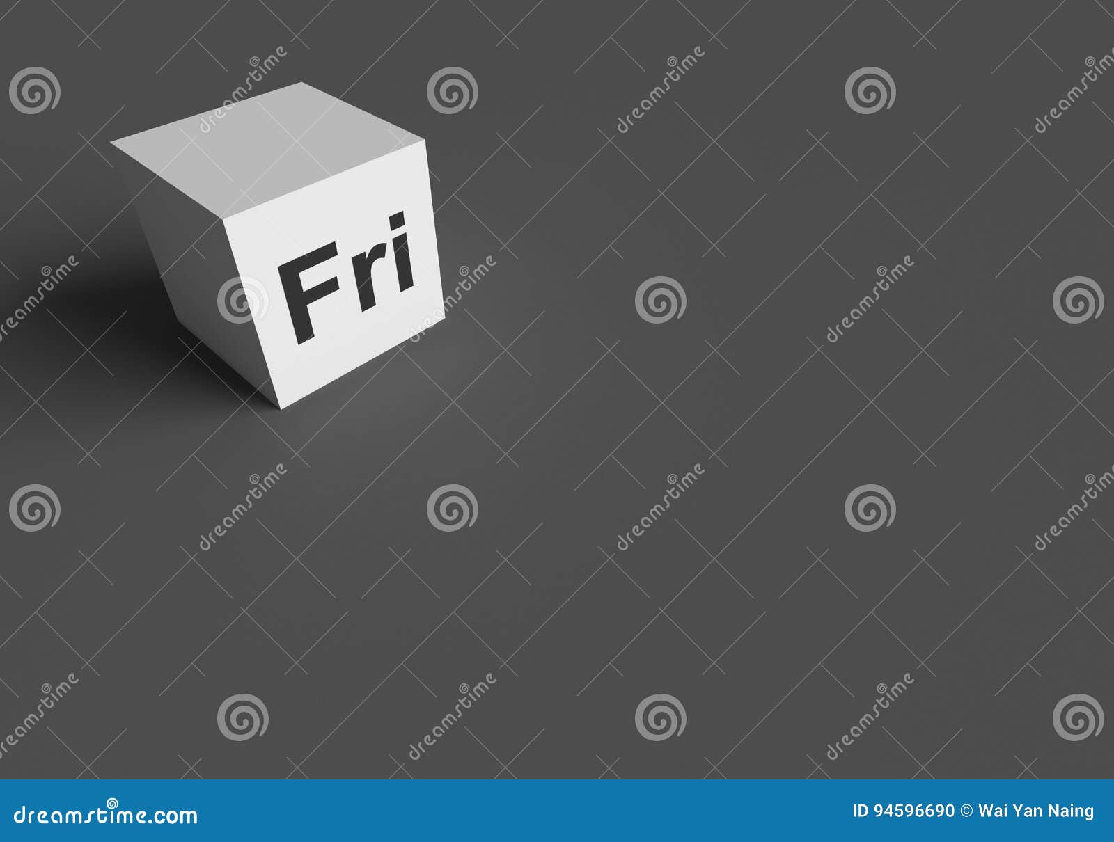 3D RENDERING of `Fri` ABBREVIATION of FRIDAY Stock Illustration ...