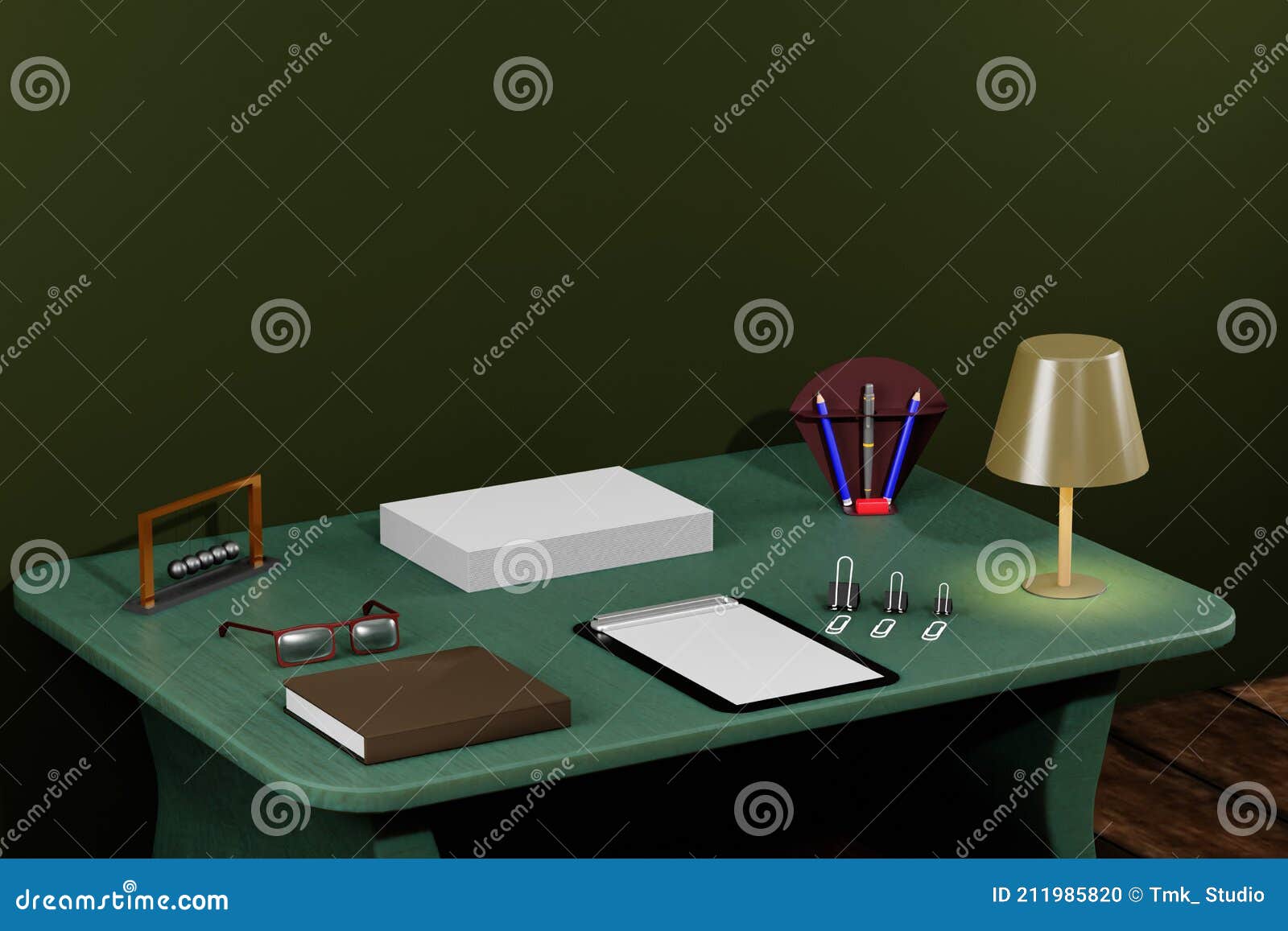 3D Rendering Full Office Background for Mock Up and Advertisement ...