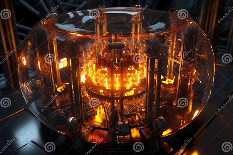 3d Rendering of a Fusion Reactor with Plasma Interactions Stock ...