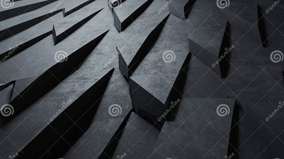 3D Rendering of a Futuristic, High Tech Wall Texture with a 3D Triangle ...