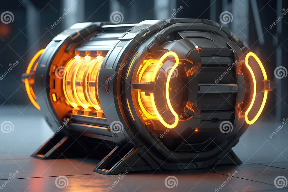 3d Rendering of a Futuristic Nuclear Battery Design Stock Photo - Image ...