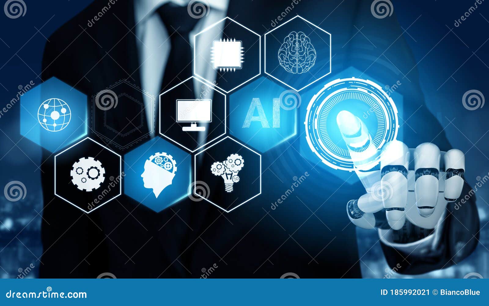 Futuristic Robot Artificial Intelligence Concept Stock Image - Image of ...