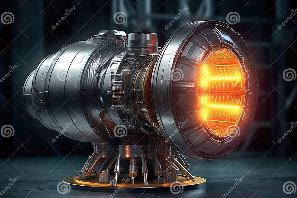3d Rendering of a Futuristic Rocket Engine Design Stock Illustration ...