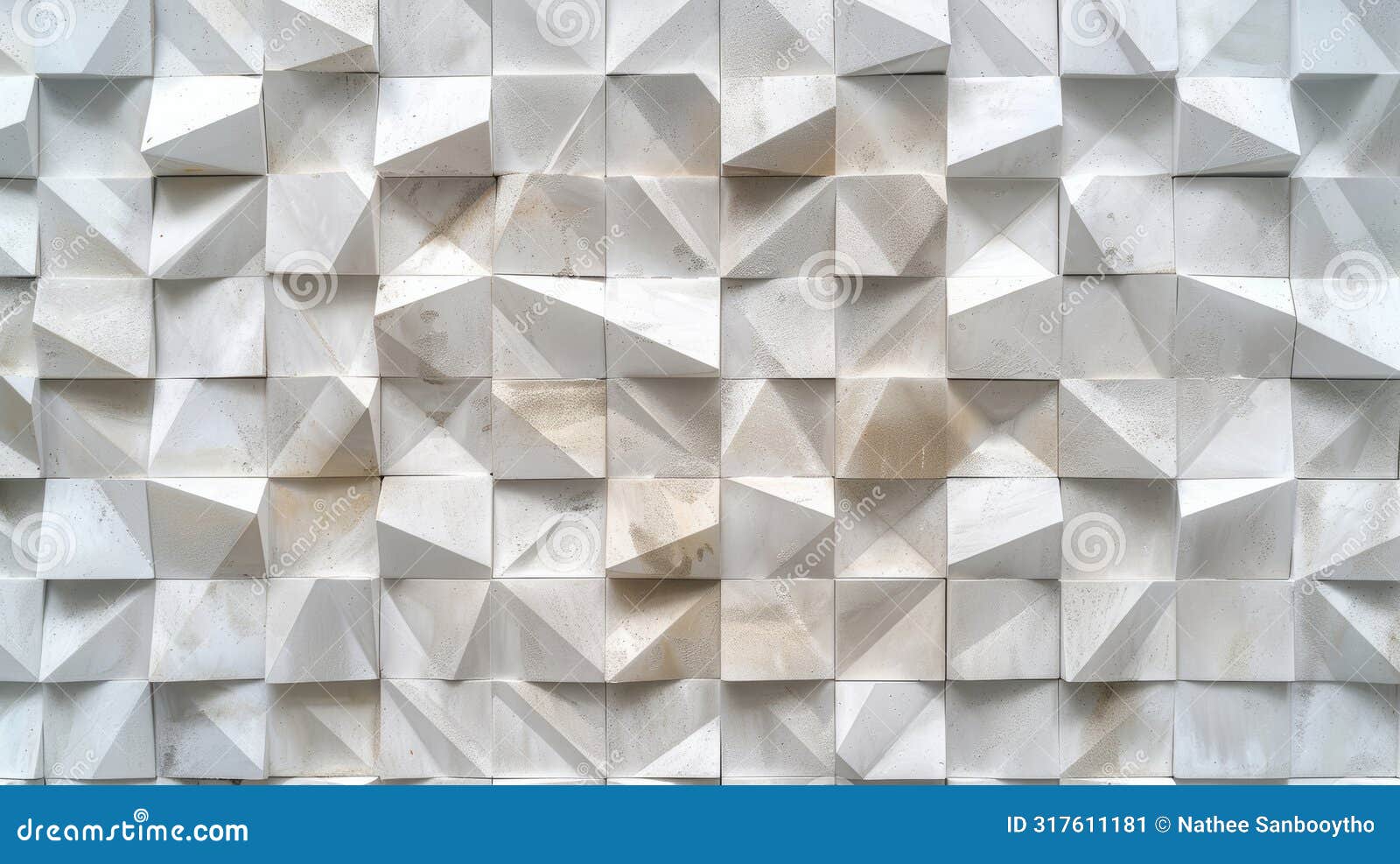 3D Rendering Of A Futuristic Wall Made Of Randomly Sized And Oriented ...