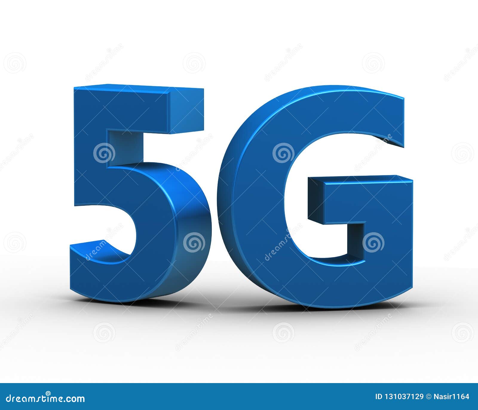 3d 5G Wireless Communication Technology Symbol Stock Illustration ...