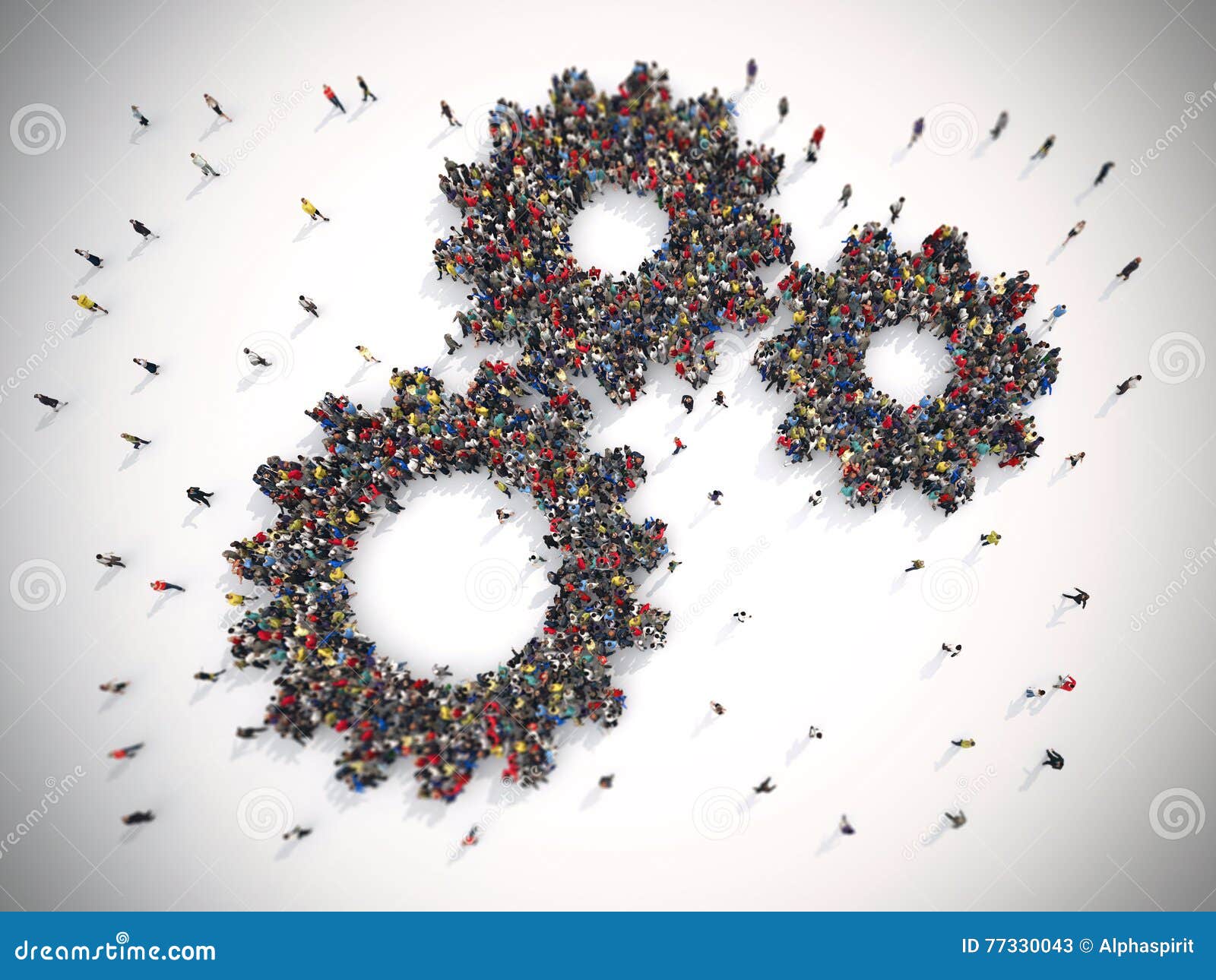 3D Rendering Gear Concept Teamwork System Stock Image - Image of ...