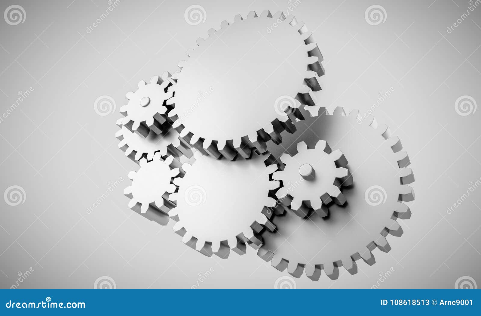 Gears Locked In Interdependence - Concept Rendering Royalty-Free Stock ...