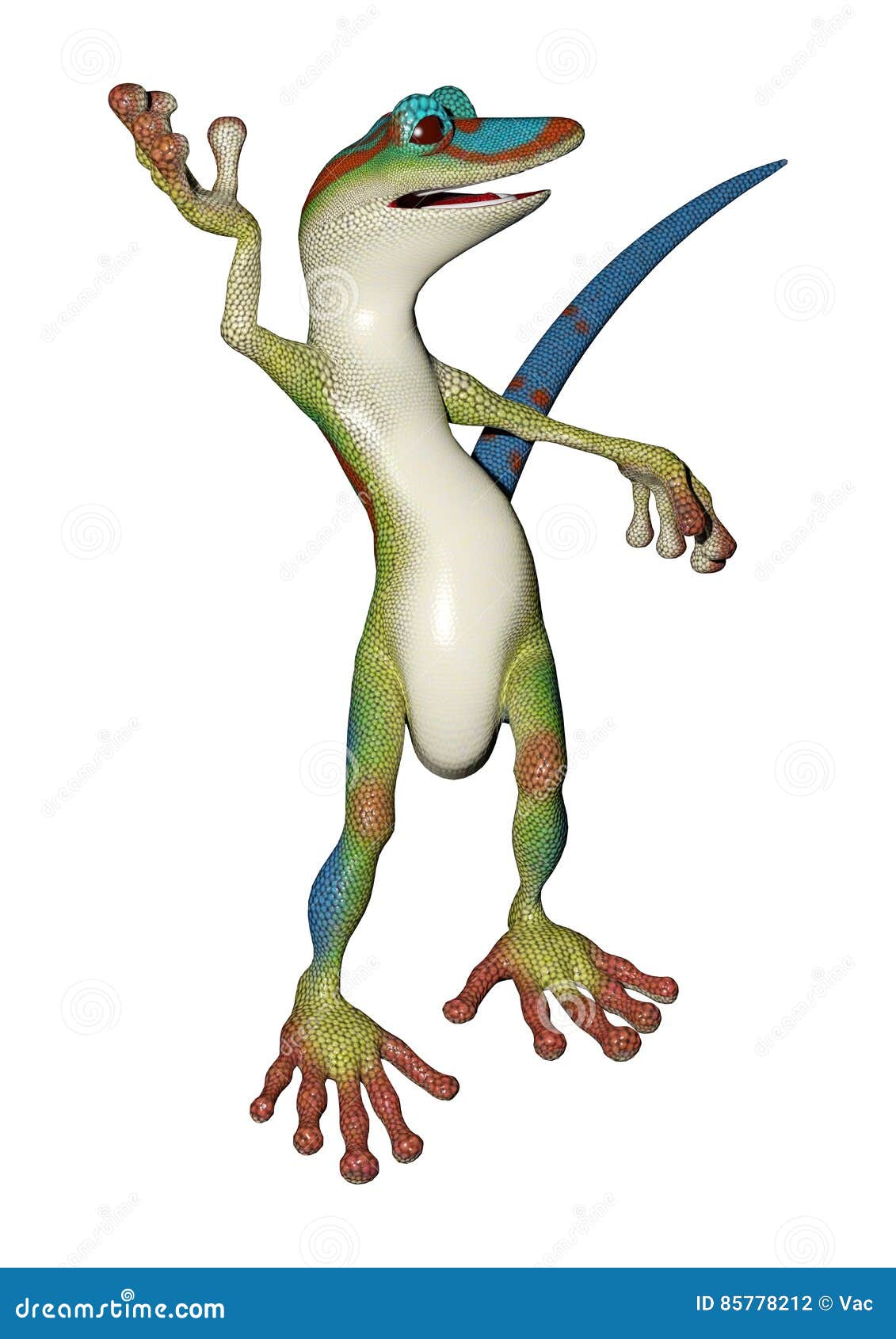 Gecko Waving Laying Down Royalty-Free Stock Photo | CartoonDealer.com ...
