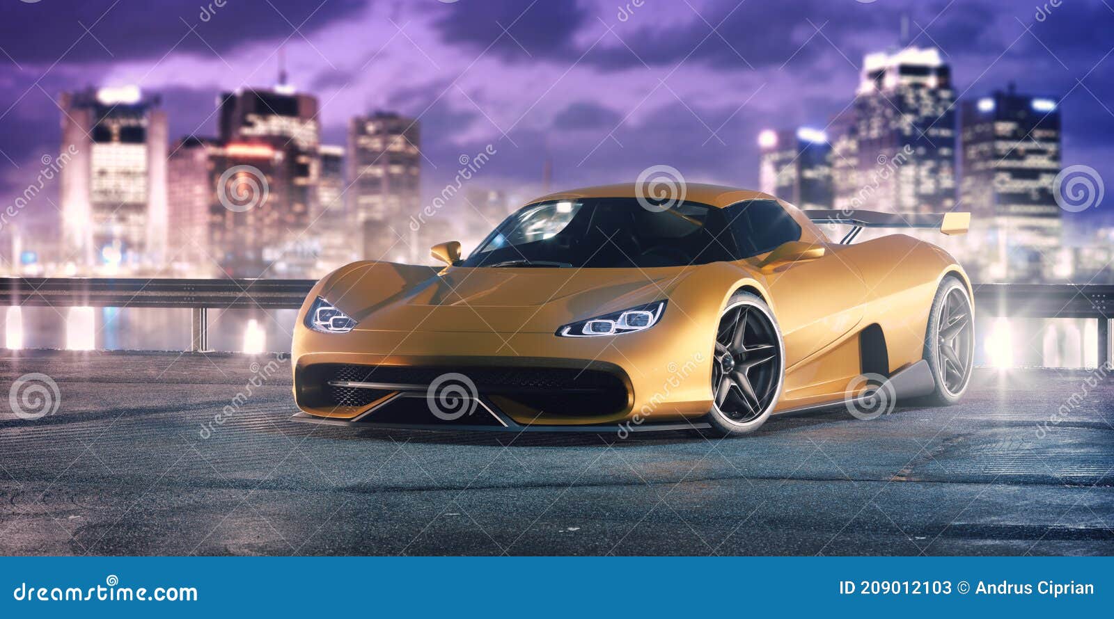 3D Rendering of a Generic Car Stock Illustration - Illustration of ...