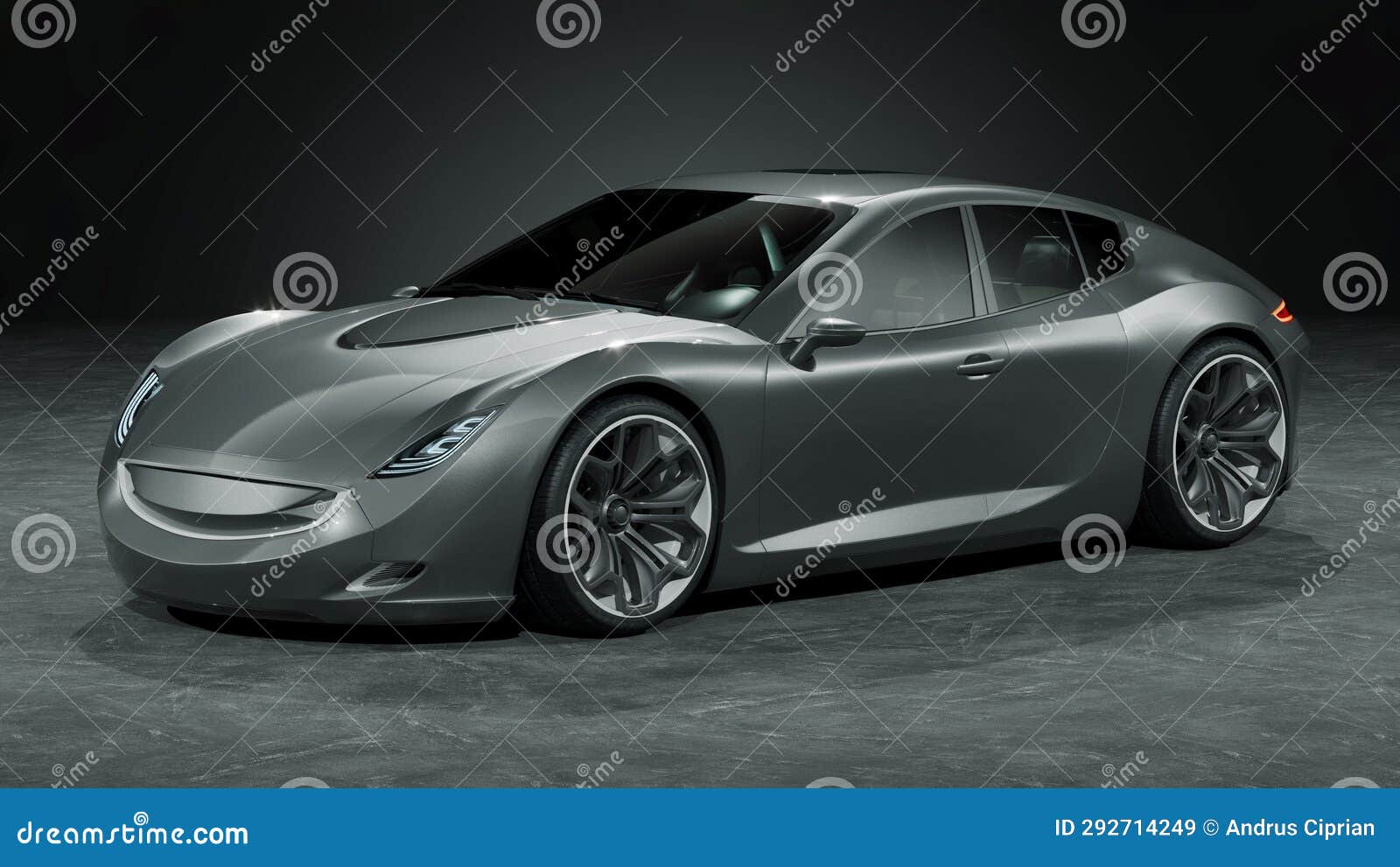 3D Rendering Generic Concept Car Stock Illustration - Illustration of ...