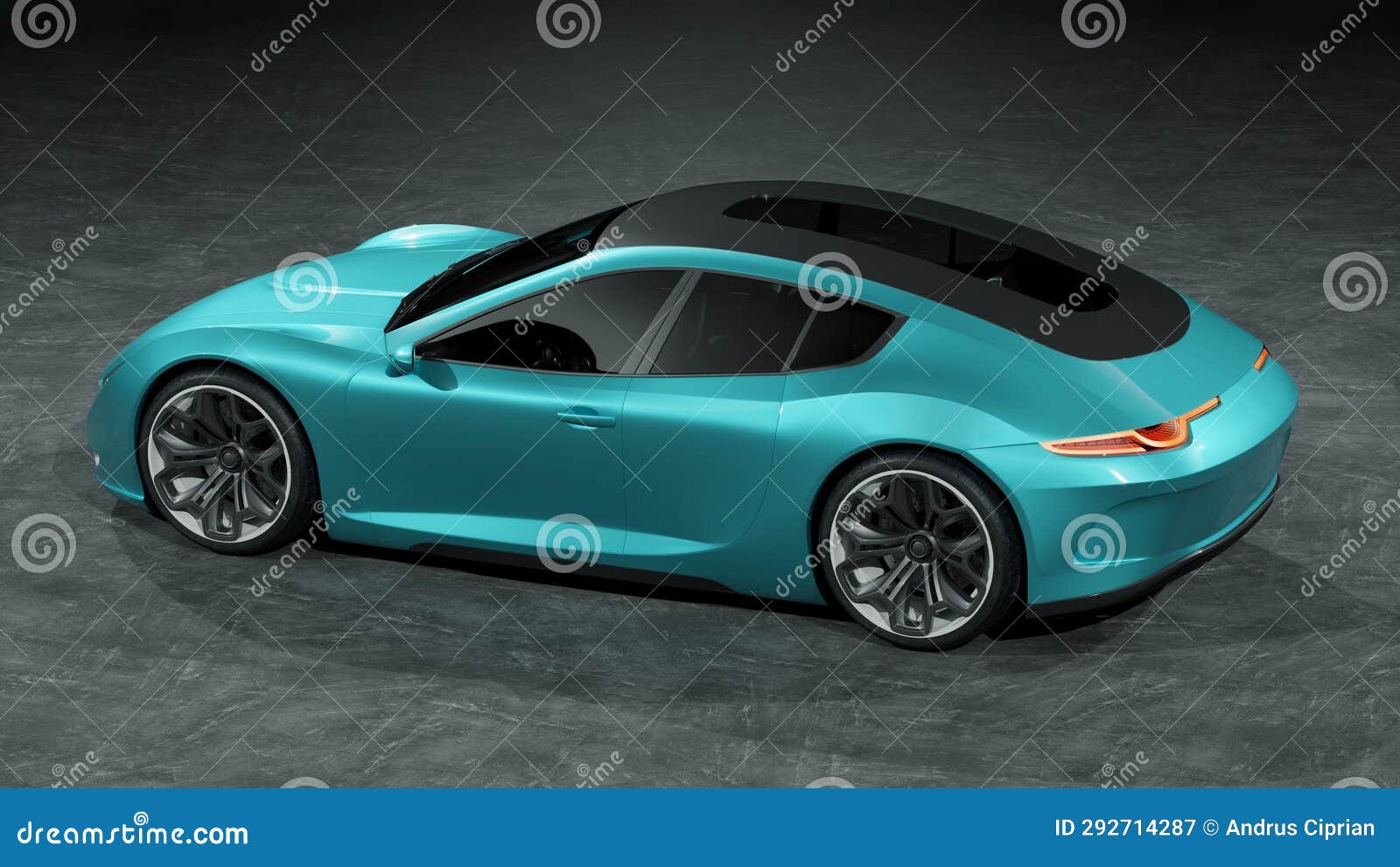 3D Rendering Generic Concept Car Stock Illustration - Illustration of ...