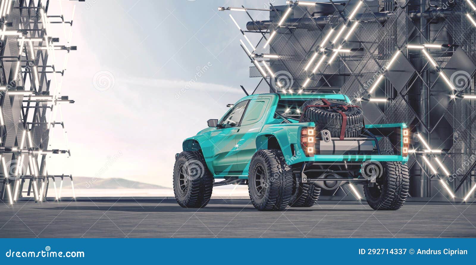 3D Rendering Generic Concept Car Stock Illustration - Illustration of ...