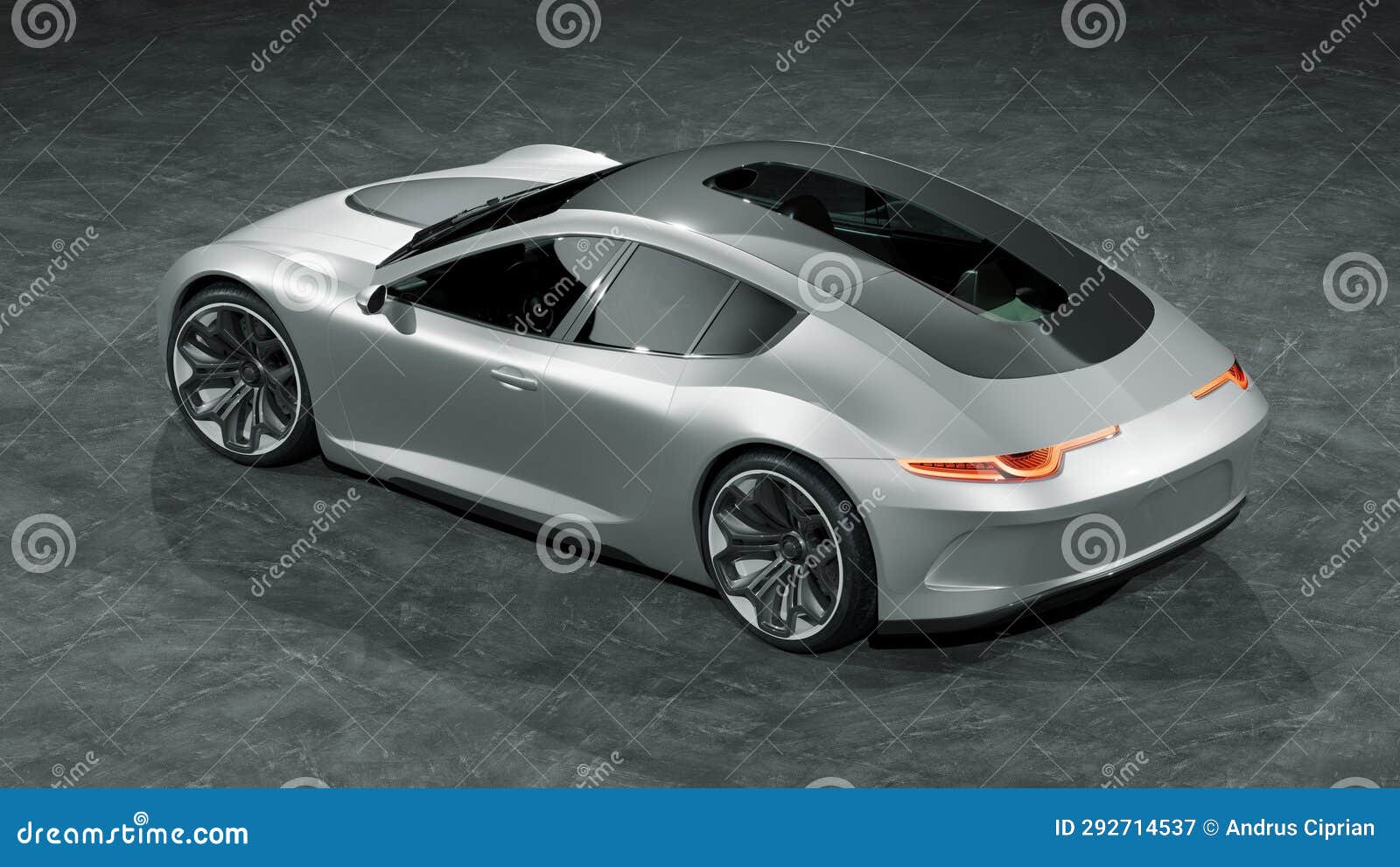 3D Rendering Generic Concept Car Stock Illustration - Illustration of ...