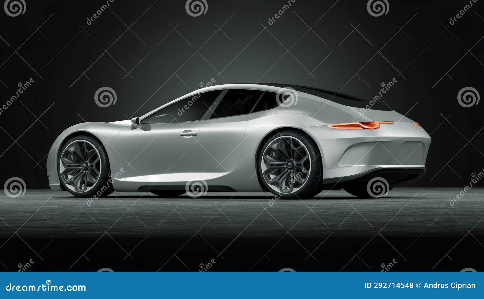 3D Rendering Generic Concept Car Stock Illustration - Illustration of ...