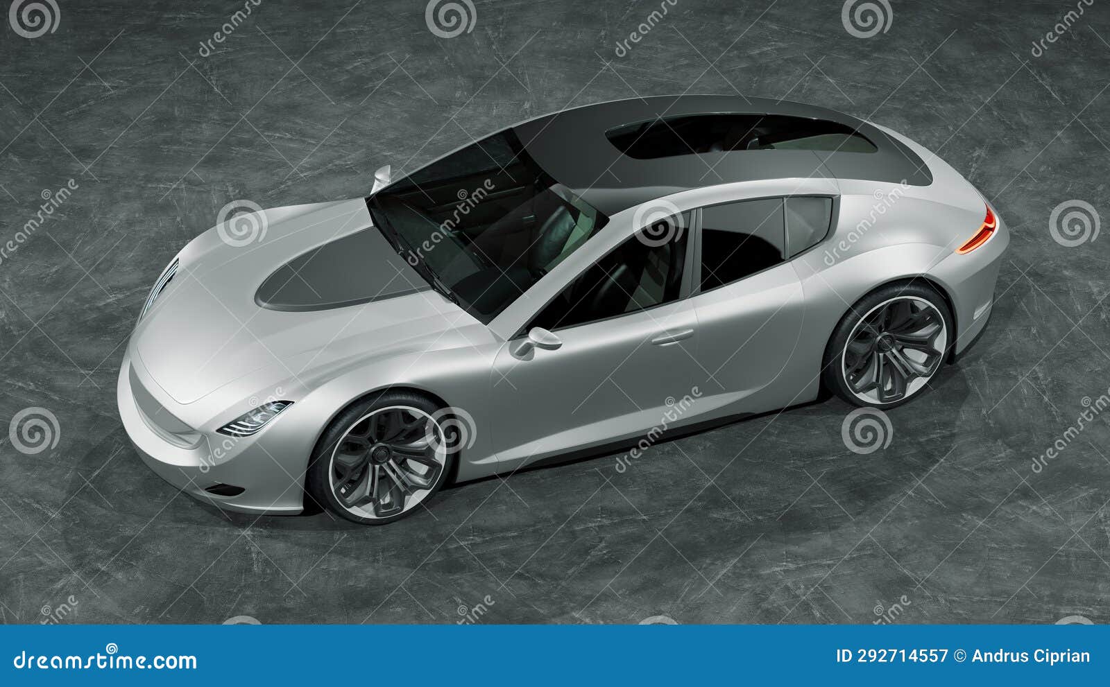 3D Rendering Generic Concept Car Stock Illustration - Illustration of ...