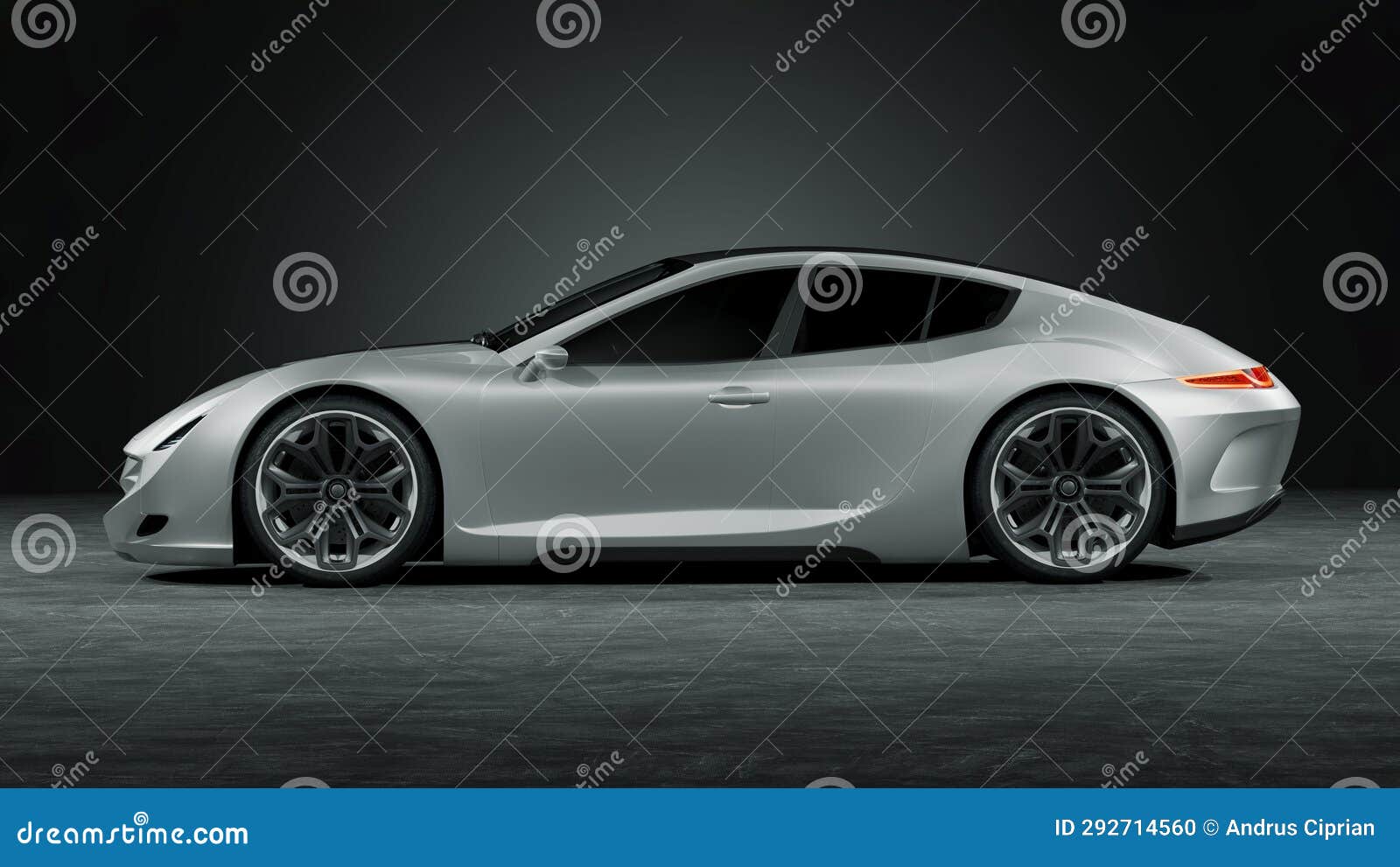 3D Rendering Generic Concept Car Stock Illustration - Illustration of ...