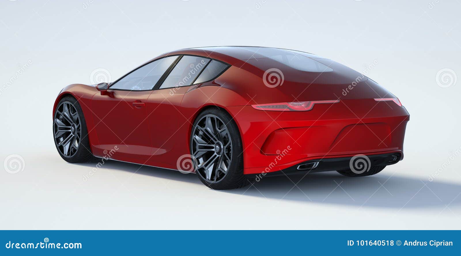 3D Rendering - Generic Concept Car Stock Illustration - Illustration of ...