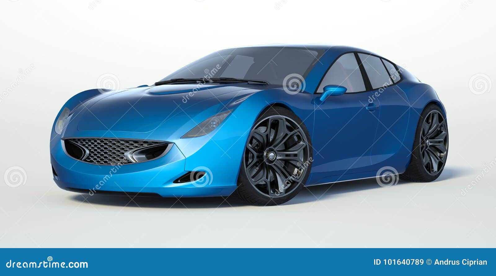 3D Rendering - Generic Concept Car Stock Illustration - Illustration of ...