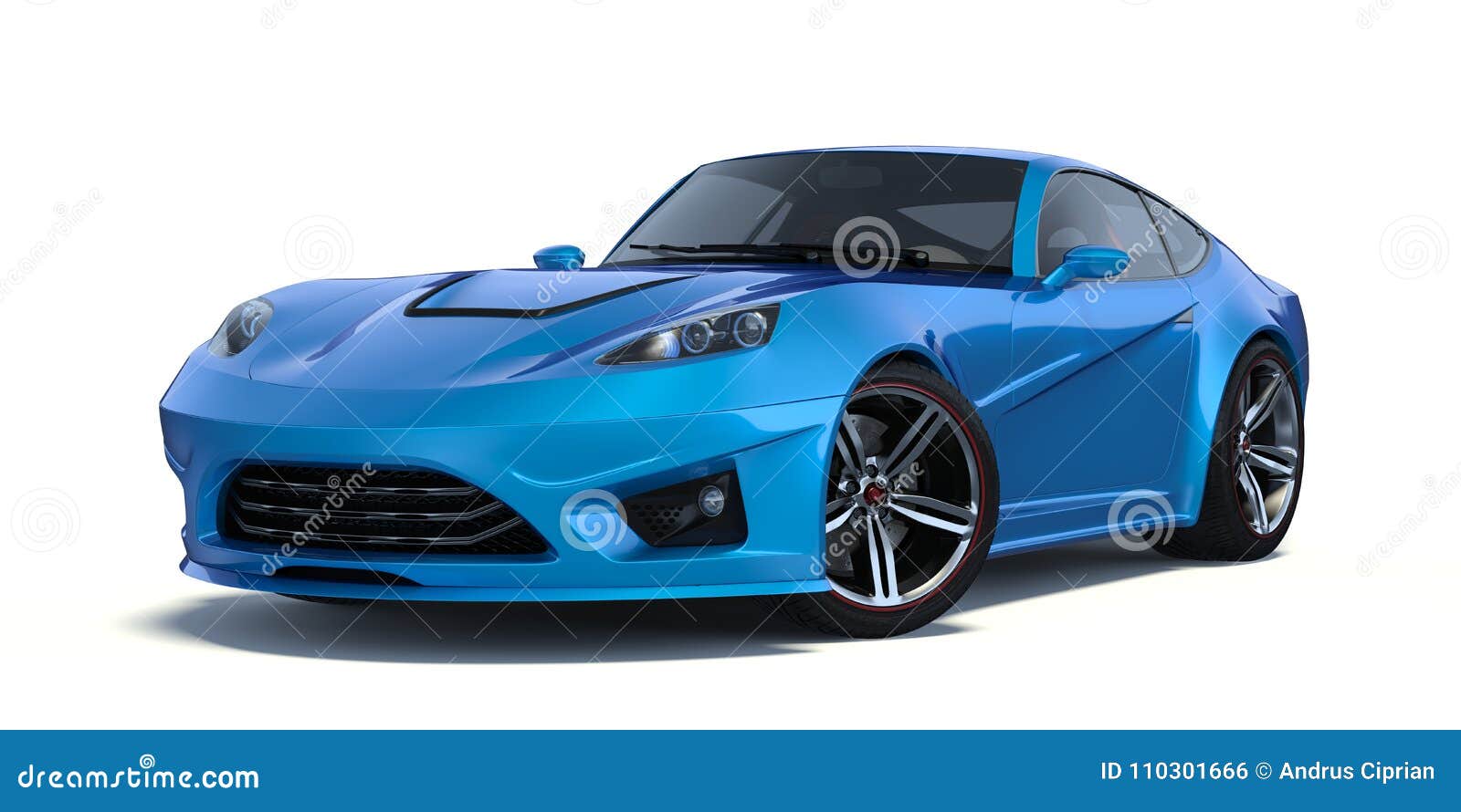 3D Rendering - Generic Concept Car Stock Illustration - Illustration of ...