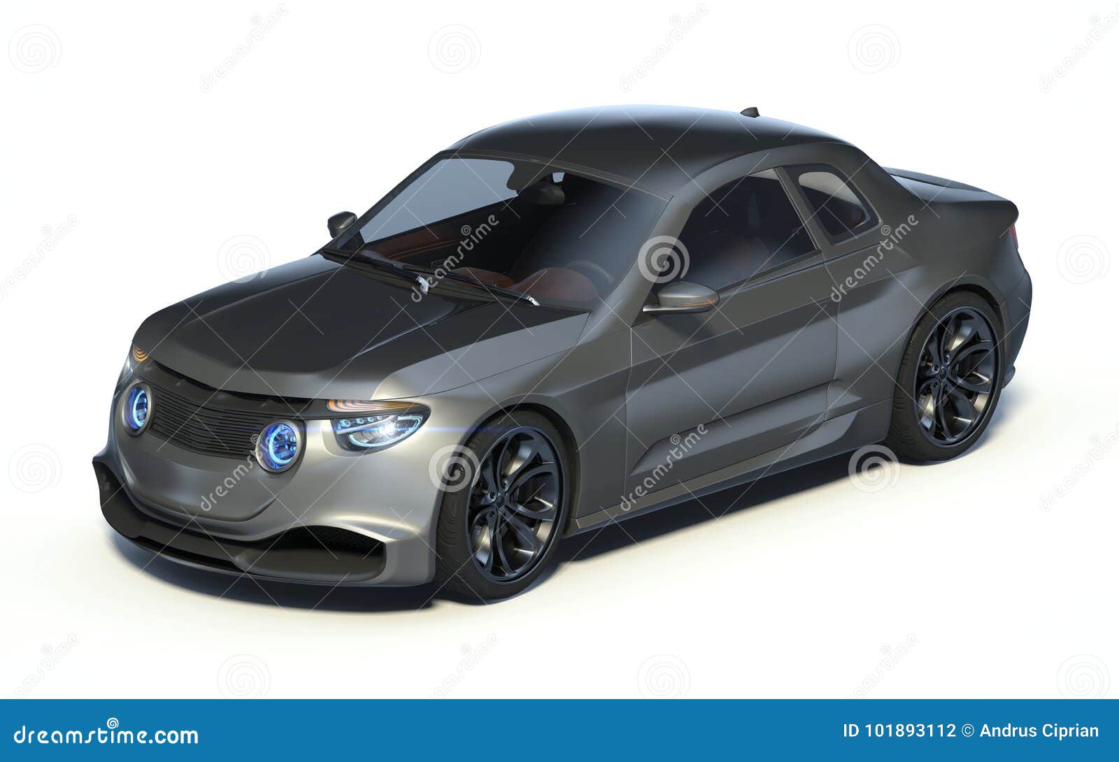 3D Rendering - Generic Concept Car Stock Illustration - Illustration of ...