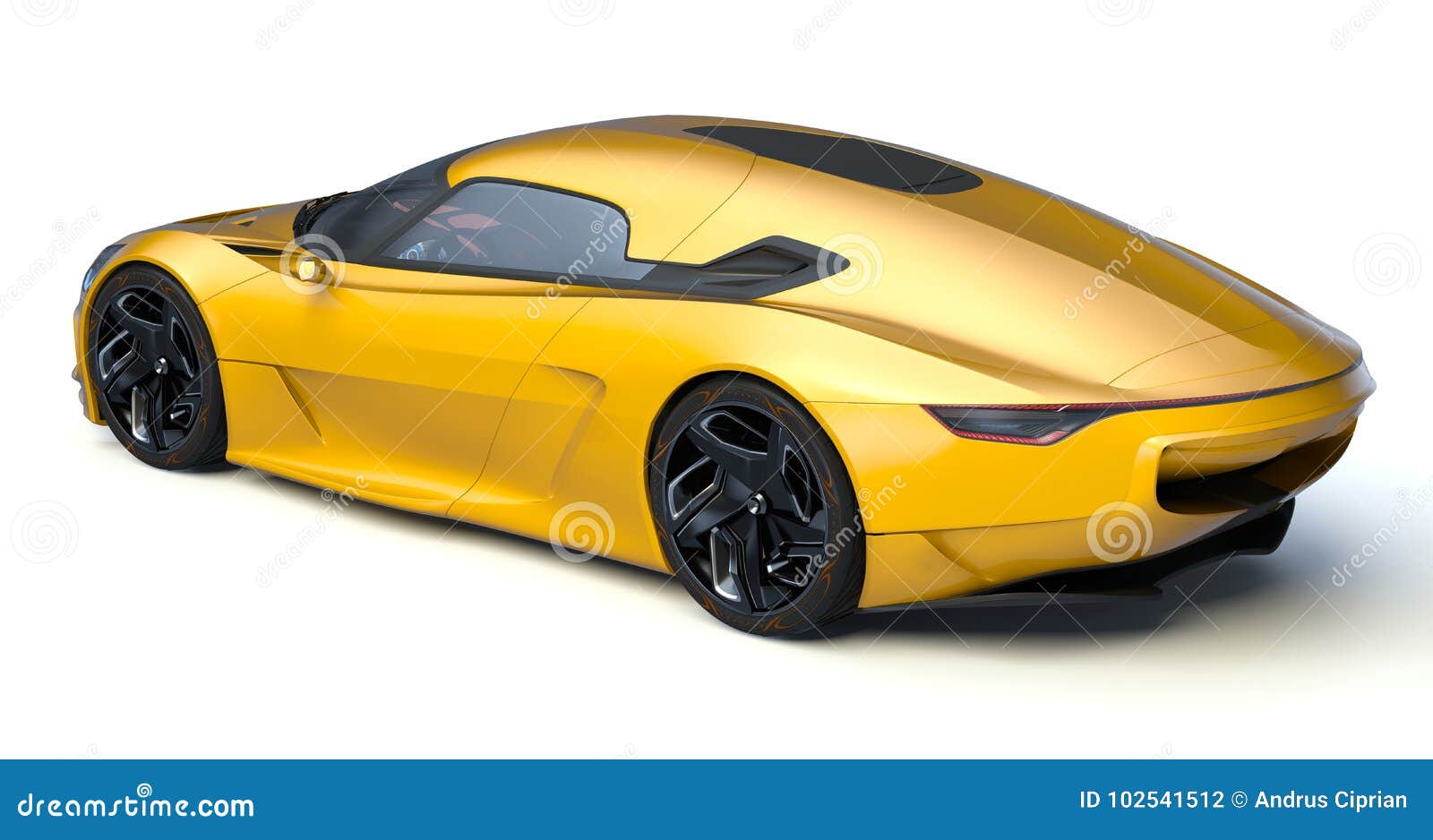 3D Rendering - Generic Concept Car Stock Illustration - Illustration of ...