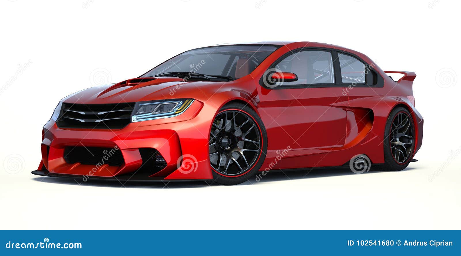 3D Rendering - Generic Concept Car Stock Illustration - Illustration of ...