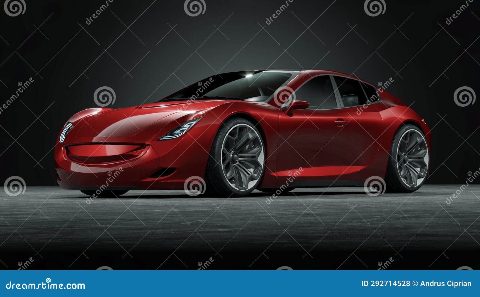 3D Rendering Generic Concept Car Stock Illustration - Illustration of ...