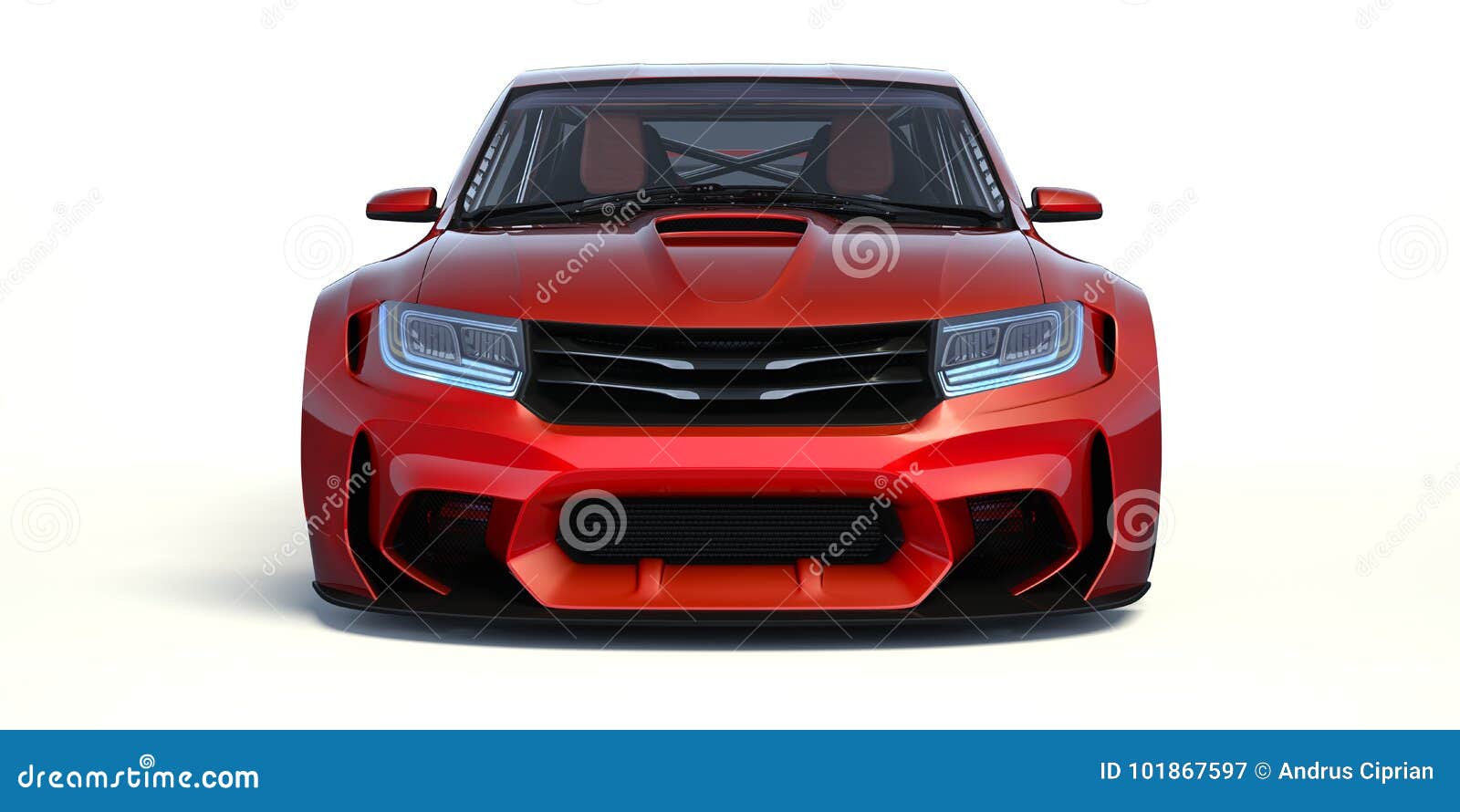 3D Rendering - Generic Concept Car Stock Illustration - Illustration of ...