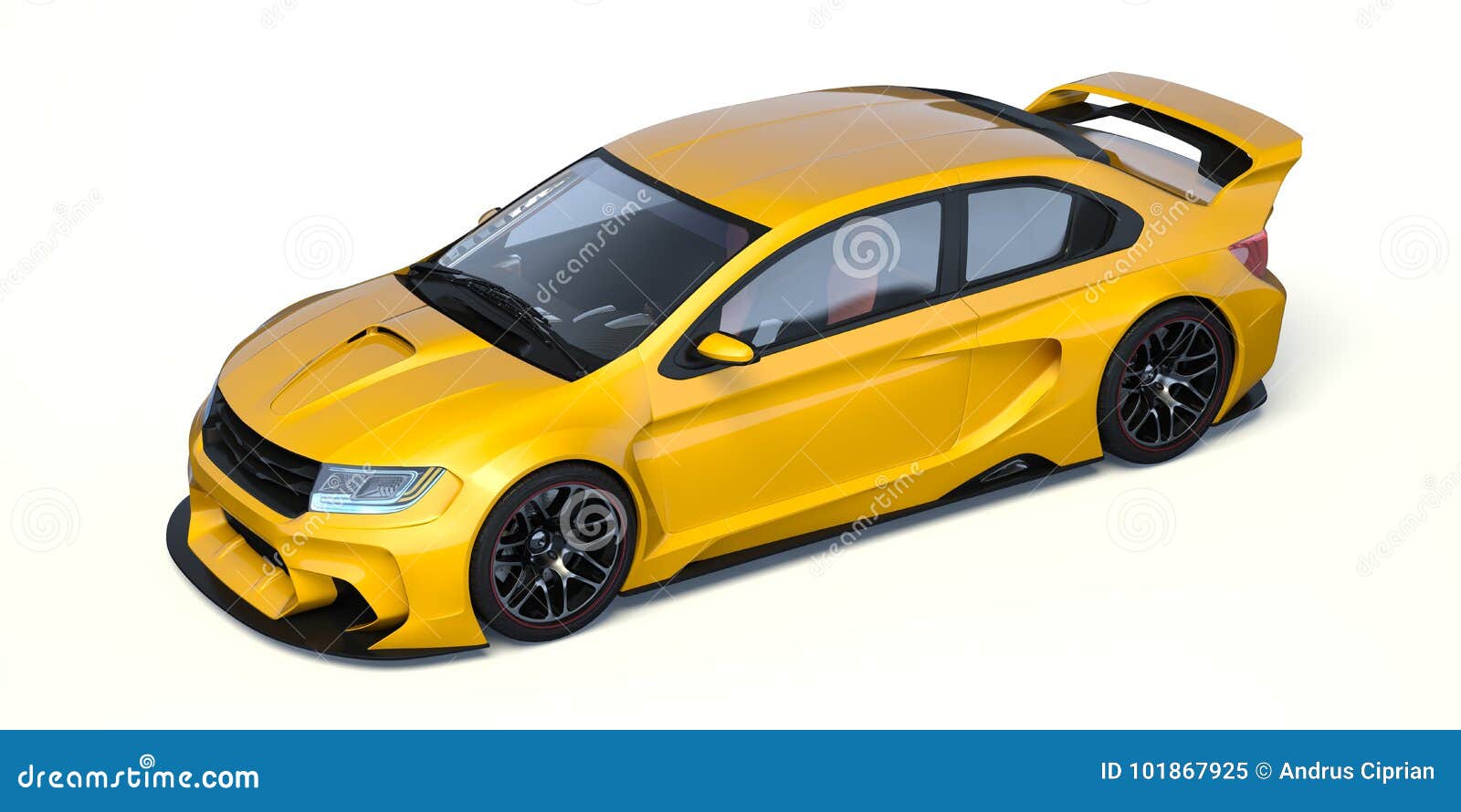 3D Rendering - Generic Concept Car Stock Illustration - Illustration of ...