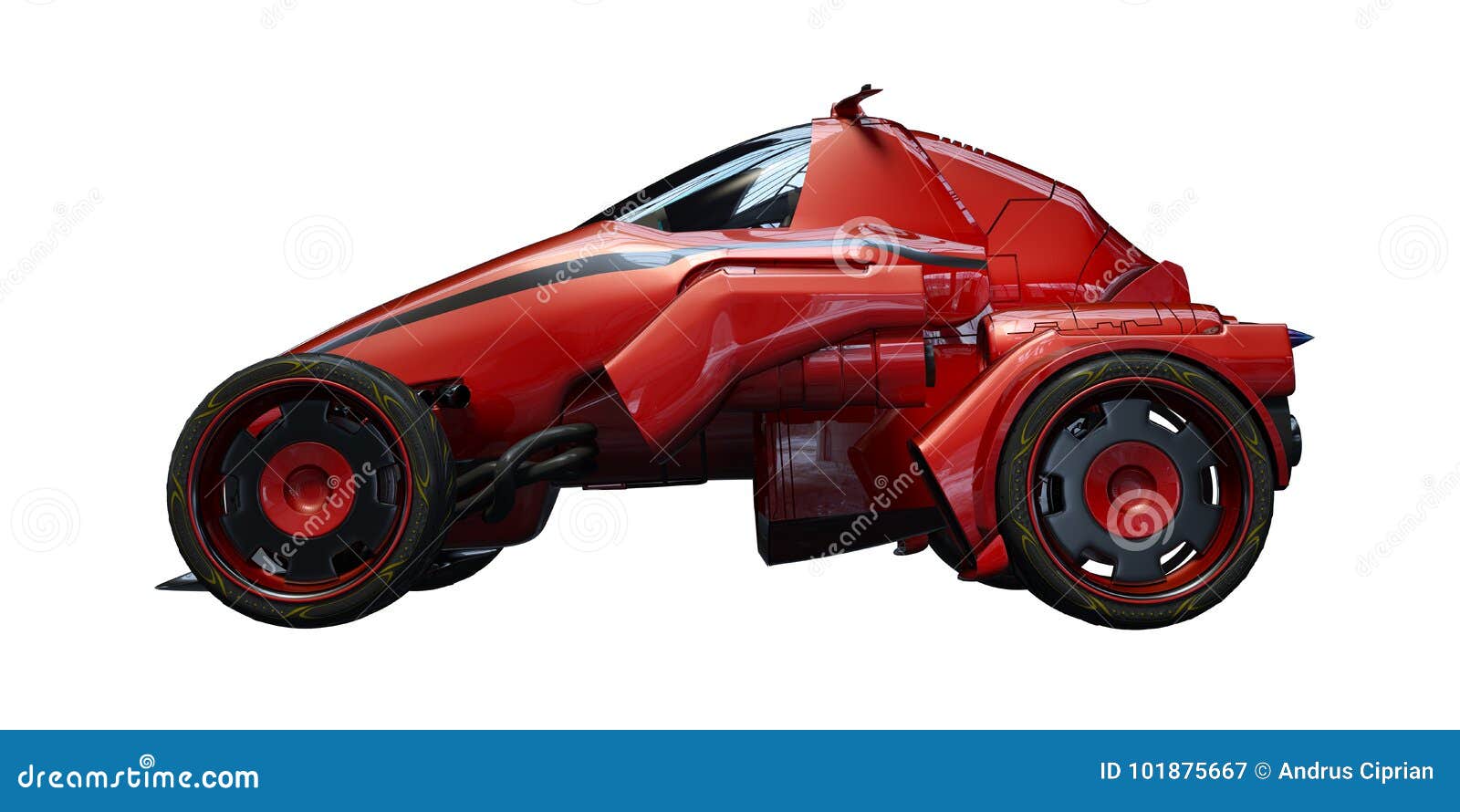 3D Rendering - Generic Concept Car Stock Illustration - Illustration of ...