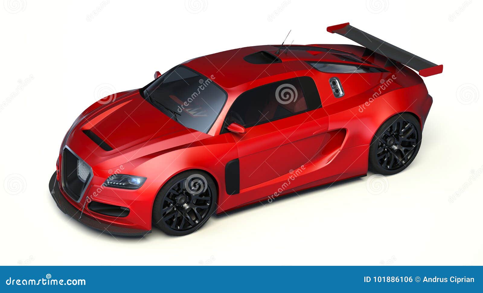 3D Rendering - Generic Concept Car Stock Illustration - Illustration of ...
