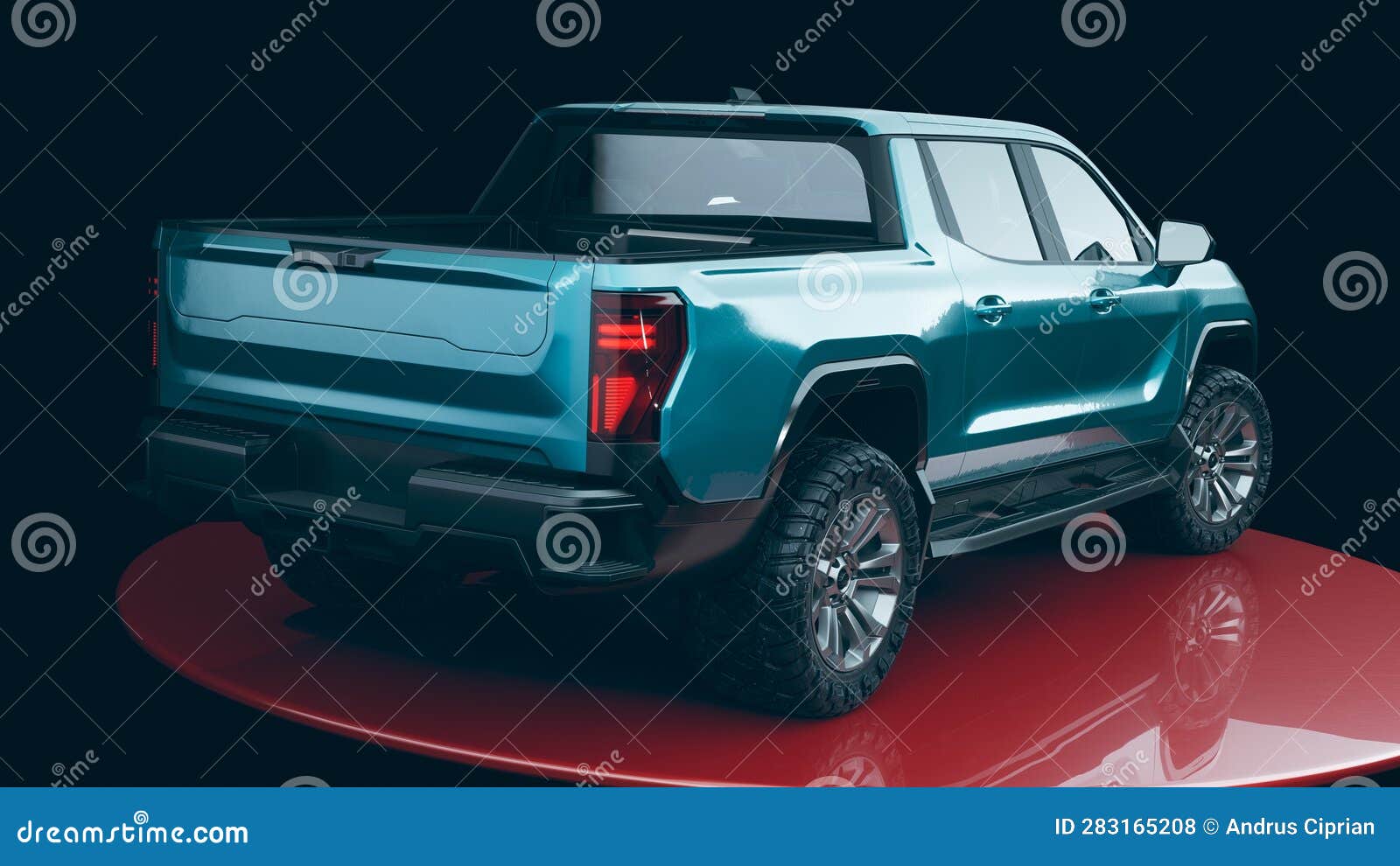 3D Rendering - Generic Pickup Truck Stock Illustration - Illustration ...